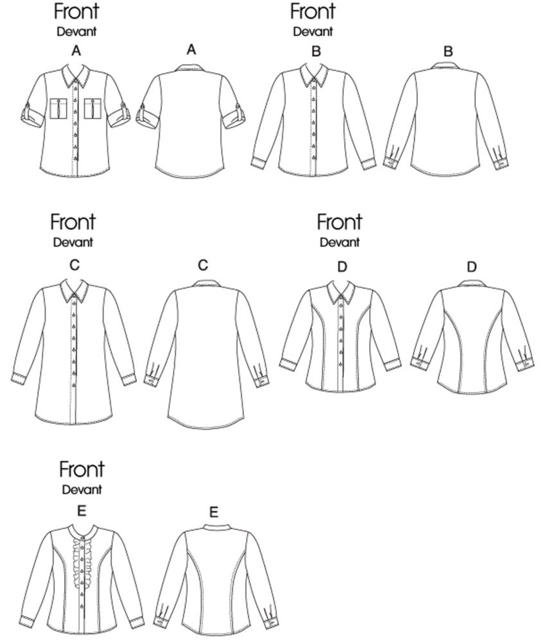 SHIRT SEWING PATTERN Sew Womens Clothes Clothing - Etsy