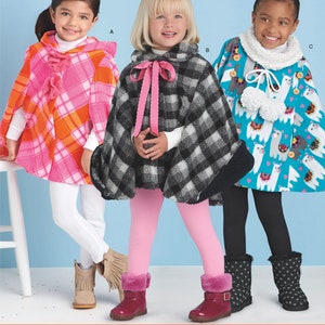 PONCHO SEWING PATTERN Make Girls Clothes Clothing Cape Capelet Coat ...