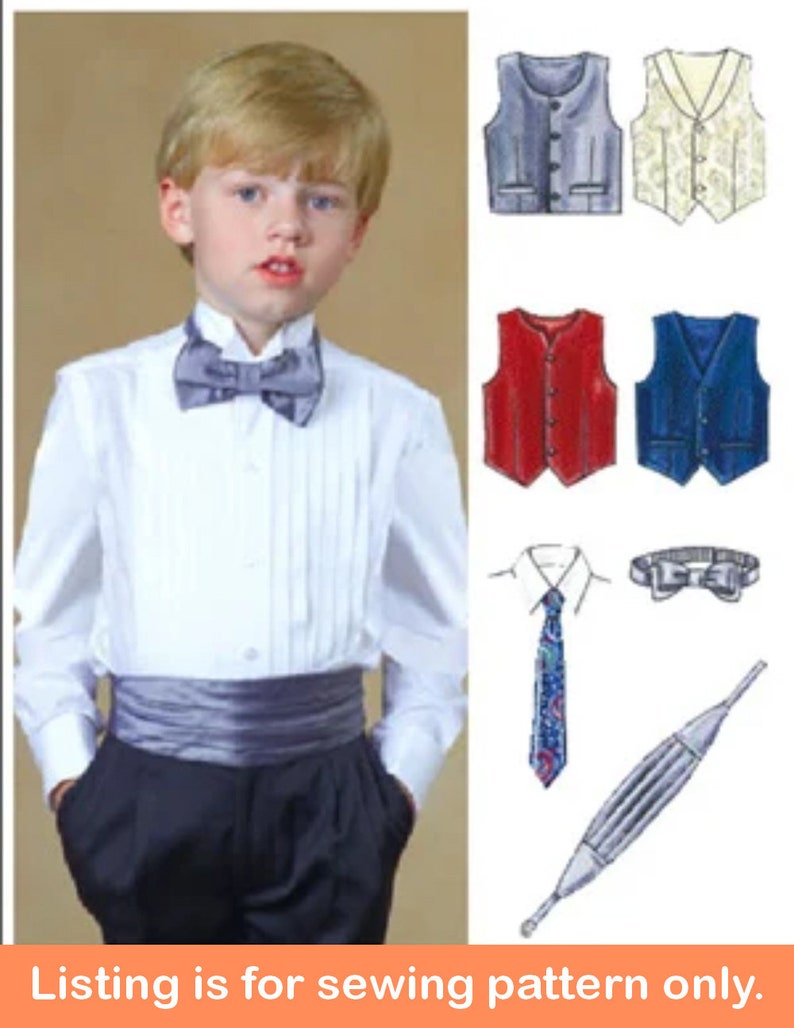 BOYS SEWING PATTERN Make Formal Dress Clothes Kids Vest | Etsy