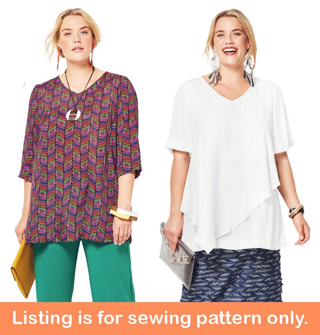 TOP SEWING PATTERN | Sew Womens Clothes Clothing | Short Midi Sleeves ...