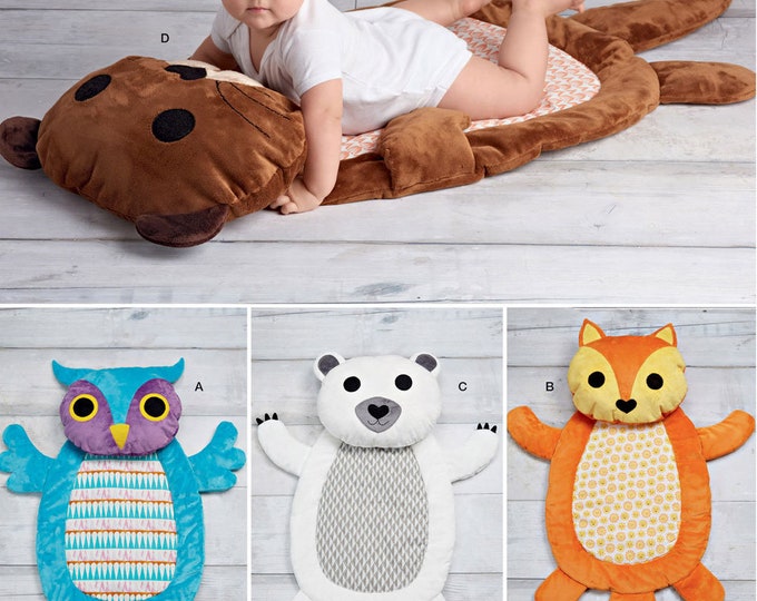 Owl Baby Mat / Play Mat / Floor Cushion DIY Tutorial PDF a4-size Sewing ...