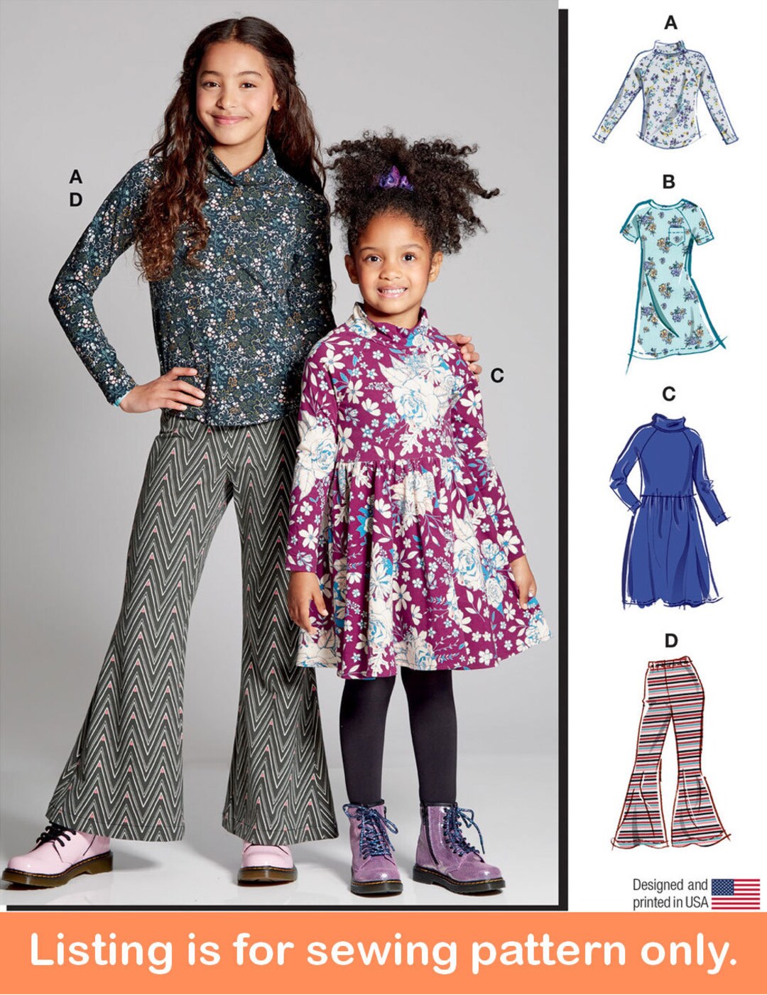 GIRLS SEWING PATTERN | Sew Fall Clothes Clothing | Dress Shirt ...