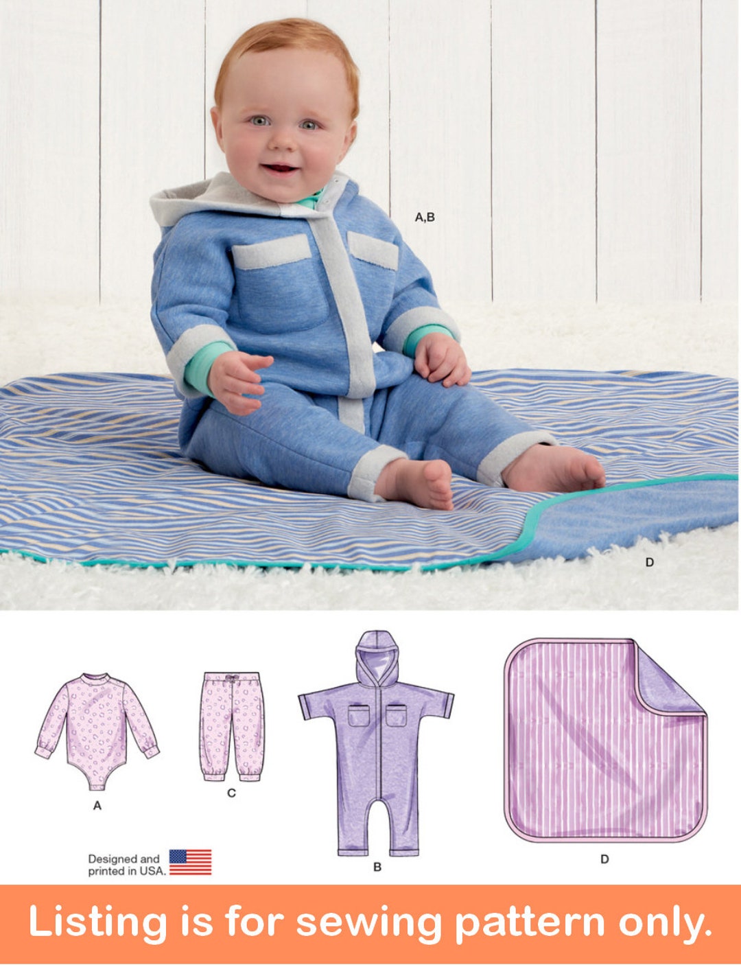 BABY SEWING PATTERN | Sew Boys Girls Clothes Infant Clothing | Layette ...