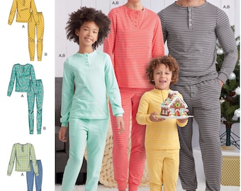Family Pajama Pants Pattern easy Livin' and Sleepover - Etsy