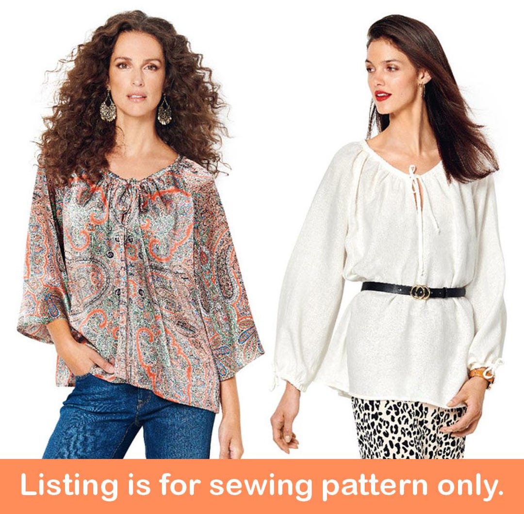 PEASANT BLOUSE Sewing PATTERN | Sew Womens Clothes Clothing | Boho Top ...