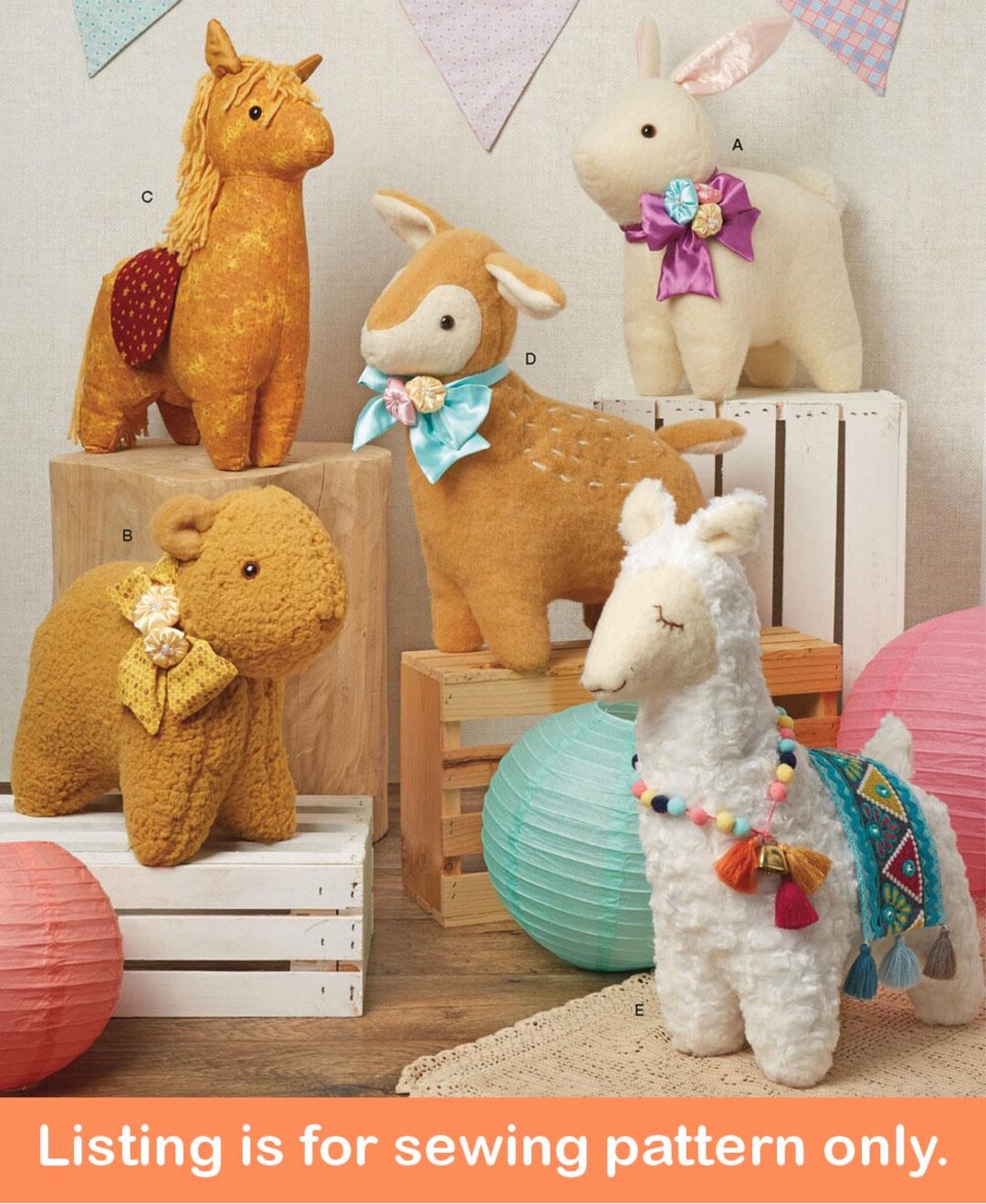 STUFFED ANIMAL Sewing PATTERN | Sew Plush Soft Toy | Girl Boy Bear ...