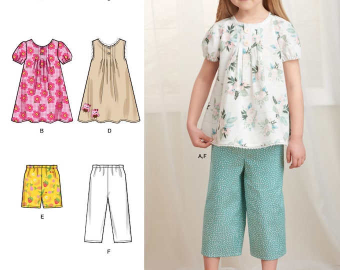 GIRLS SEWING PATTERN Make Summer Clothes Clothing Shirt - Etsy