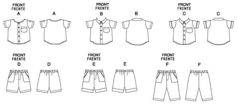 BOYS SEWING PATTERN | Make Baby Clothes | Infant Clothing Shirt Pants ...