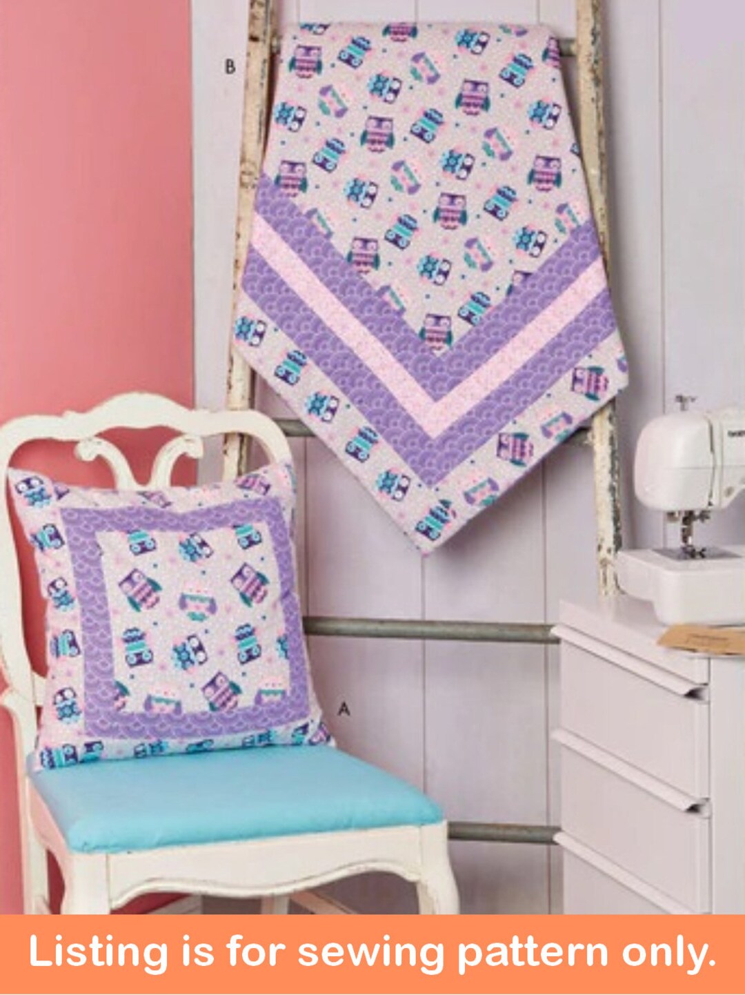 BEDDING SEWING PATTERN | Sew Blanket Pillow Set | Easy Quilt Thrown ...