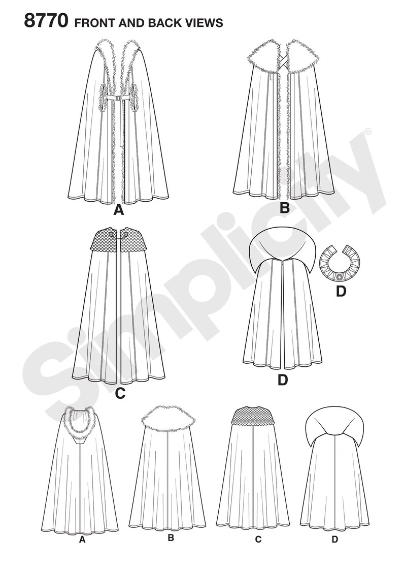 CAPE SEWING PATTERN | Sew Mens Womens Halloween Outfit | Costume Cloak ...