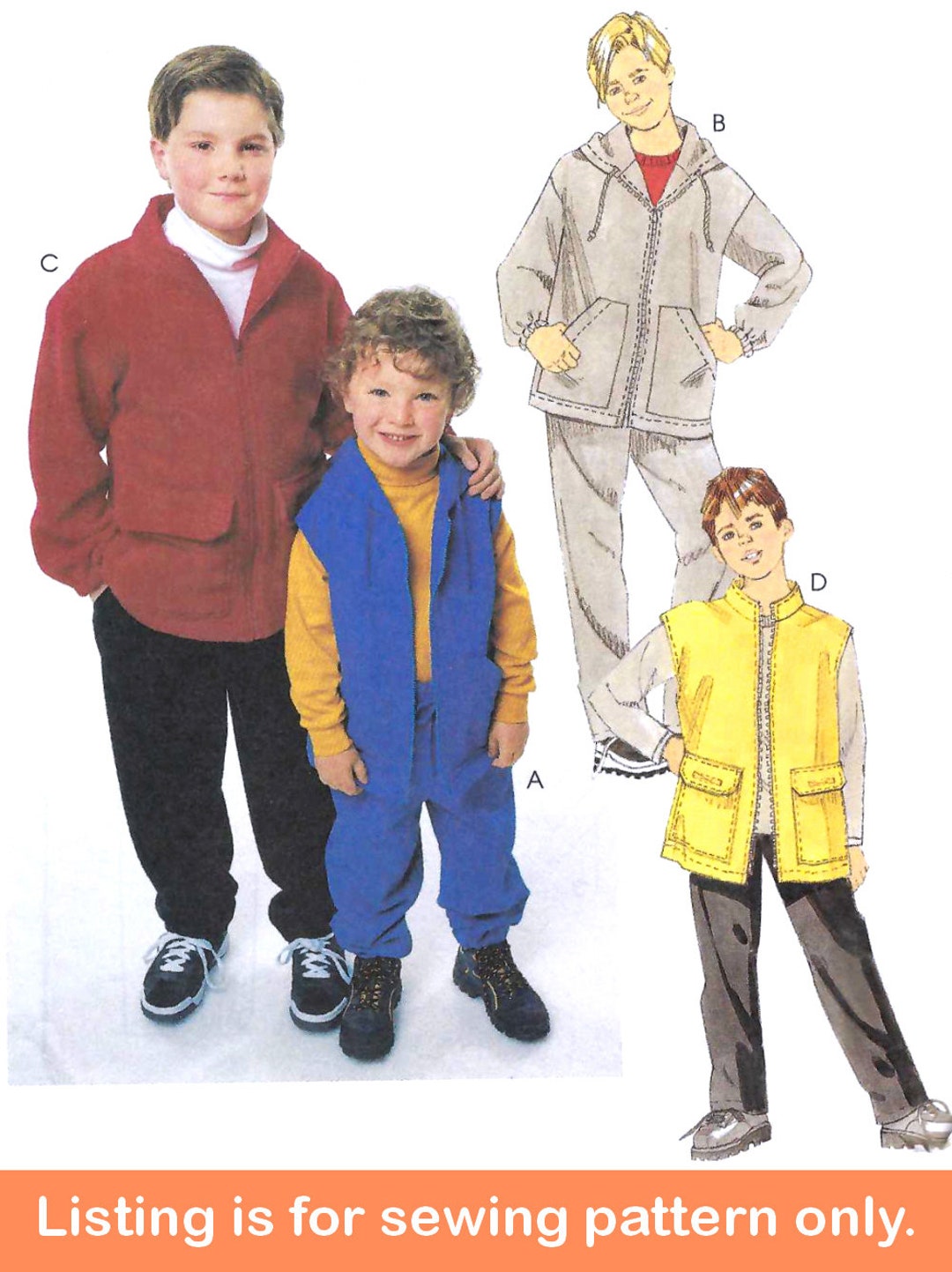 BOYS SEWING PATTERN | Sew Kids Clothes Clothing | Jacket With Hood ...