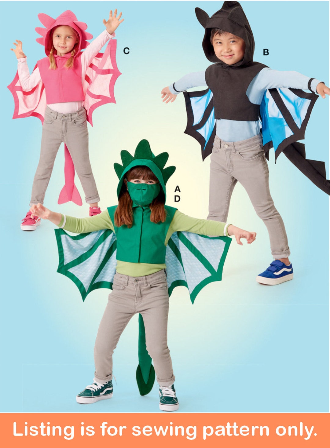 COSTUME SEWING PATTERN | Sew Girls Boys Halloween Carnival Outfit ...