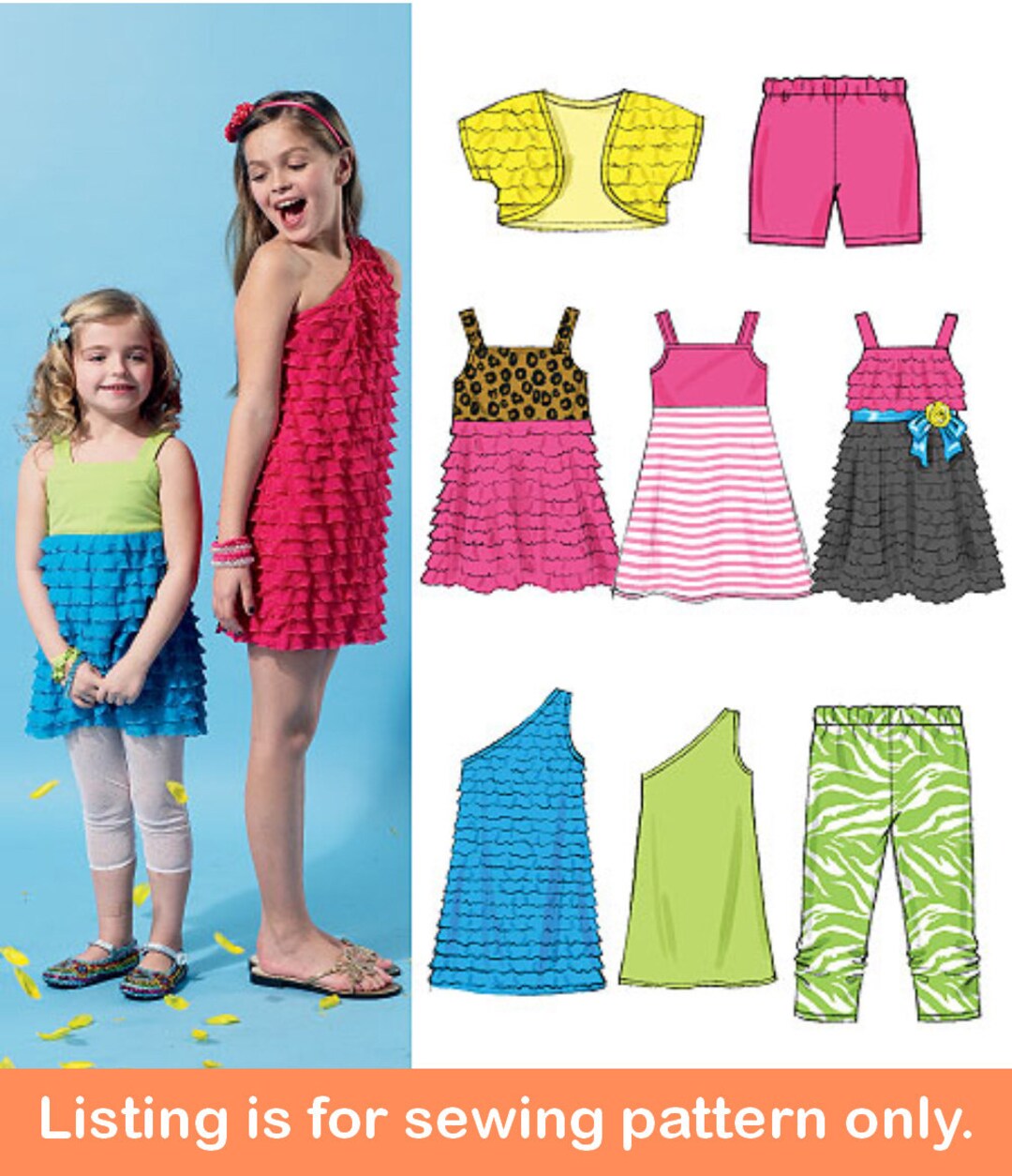 Sale!!! GIRLS SEWING PATTERN | Sew Summer Clothes | Ruffle Ruffled ...