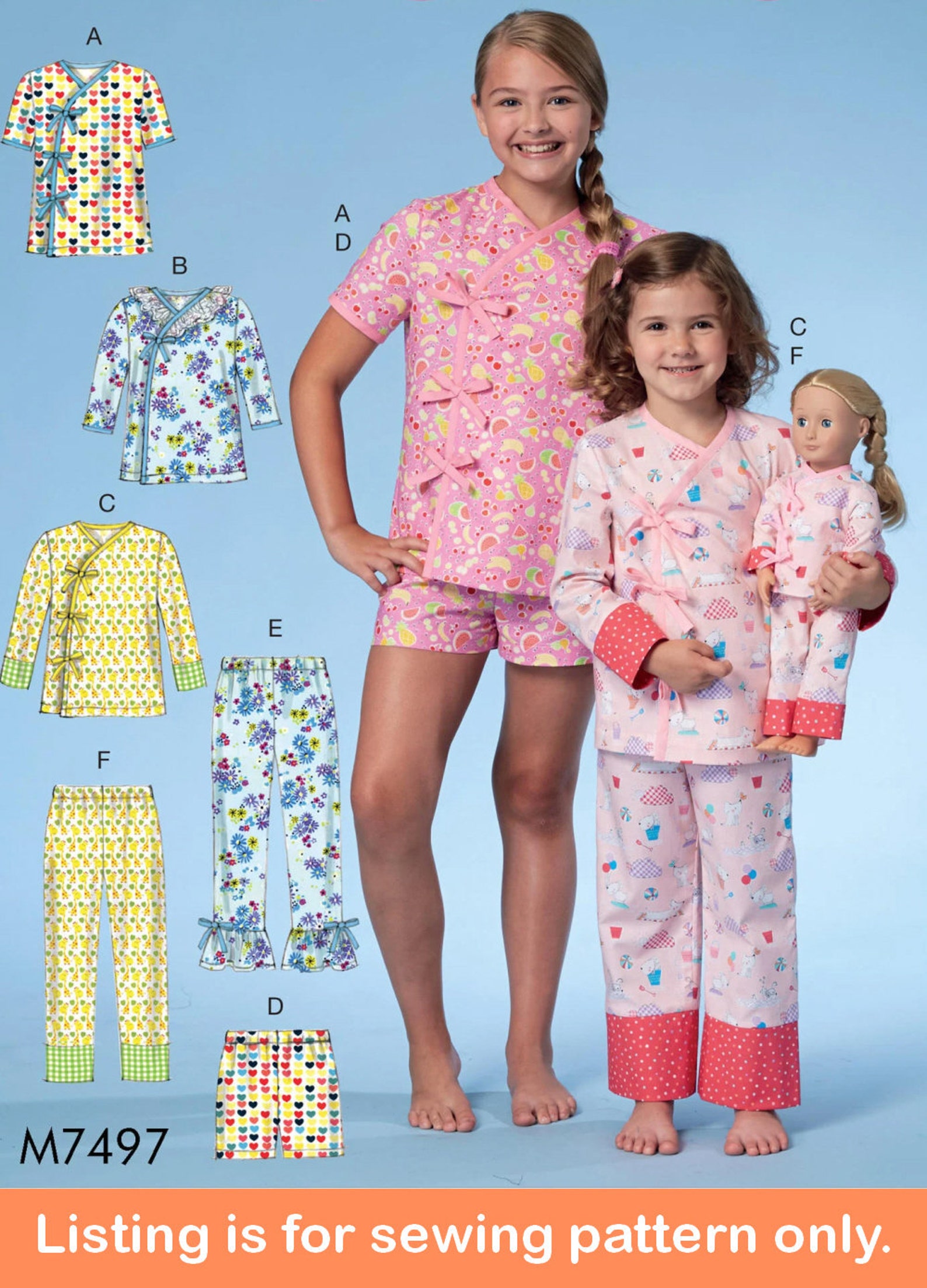 GIRLS SEWING PATTERN Make Matching Kids 18 Inch Doll Clothes - Etsy