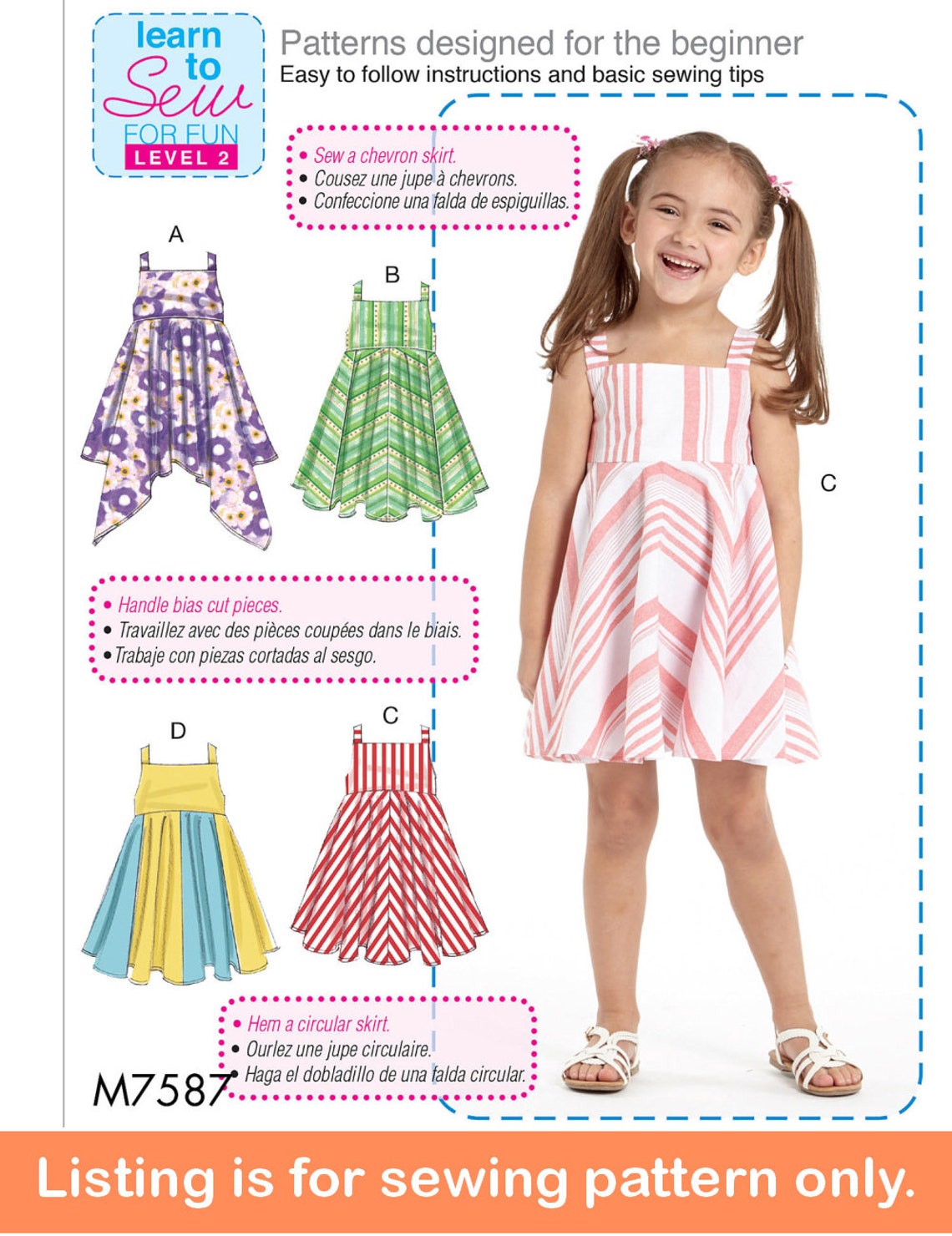 Easy SUNDRESS SEWING PATTERN | Make Simple Girls Clothes | Learn to Sew ...