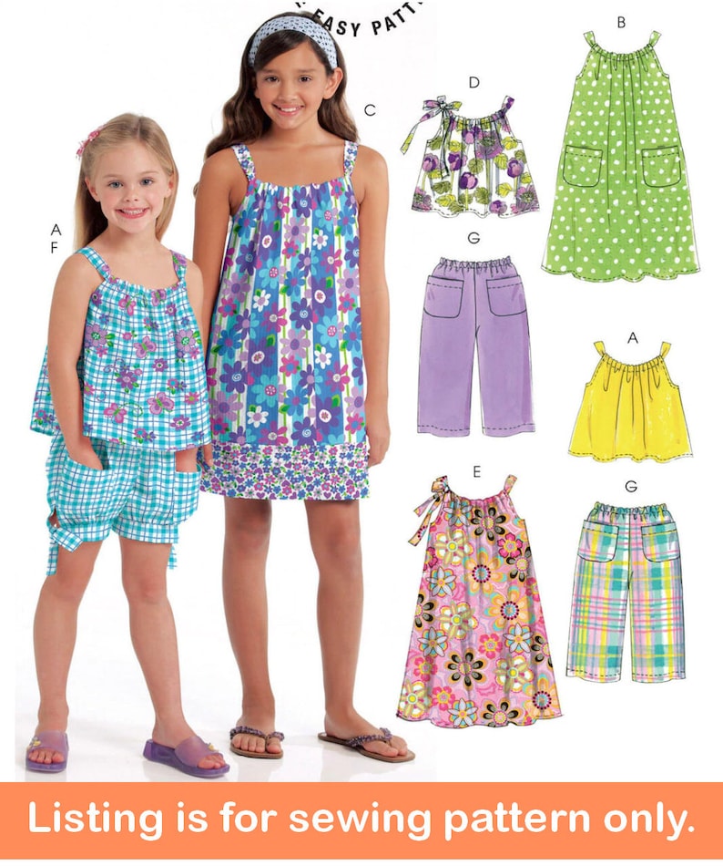 SUMMER SEWING PATTERN | Make Girls Clothes | Kids Clothing Tank Top ...