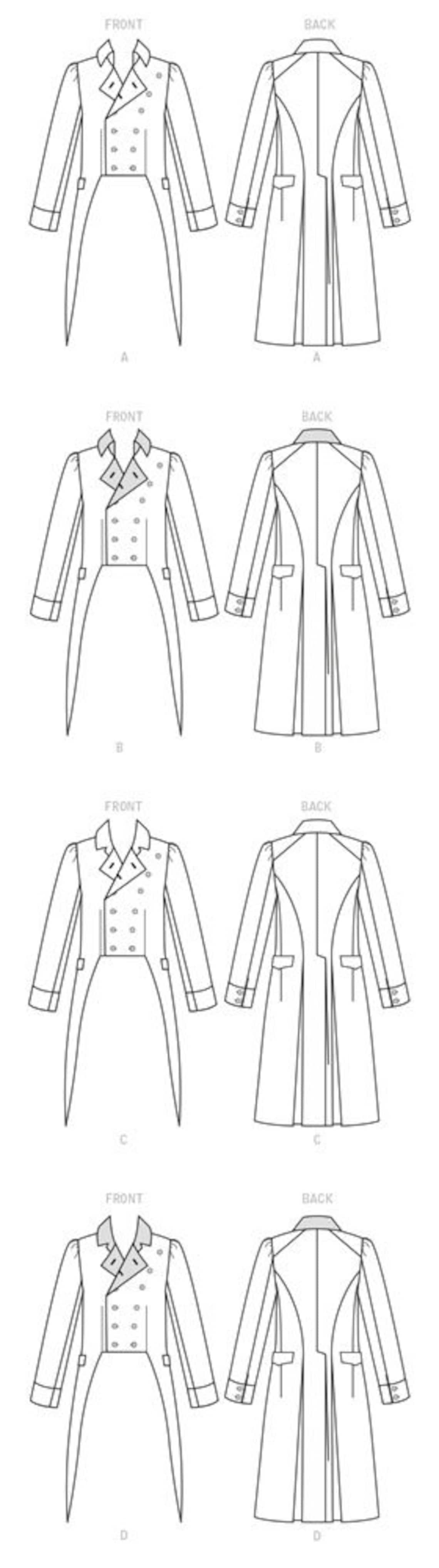 SUIT JACKET Sewing PATTERN | Sew Men Clothes Costume | Riding Long Coat ...