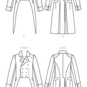 SUIT JACKET Sewing PATTERN | Sew Men Clothes Costume | Riding Long Coat ...