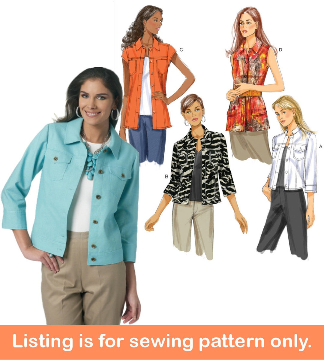 JACKET SEWING PATTERN | Sew Womens Clothes Clothing | Denim Coat ...