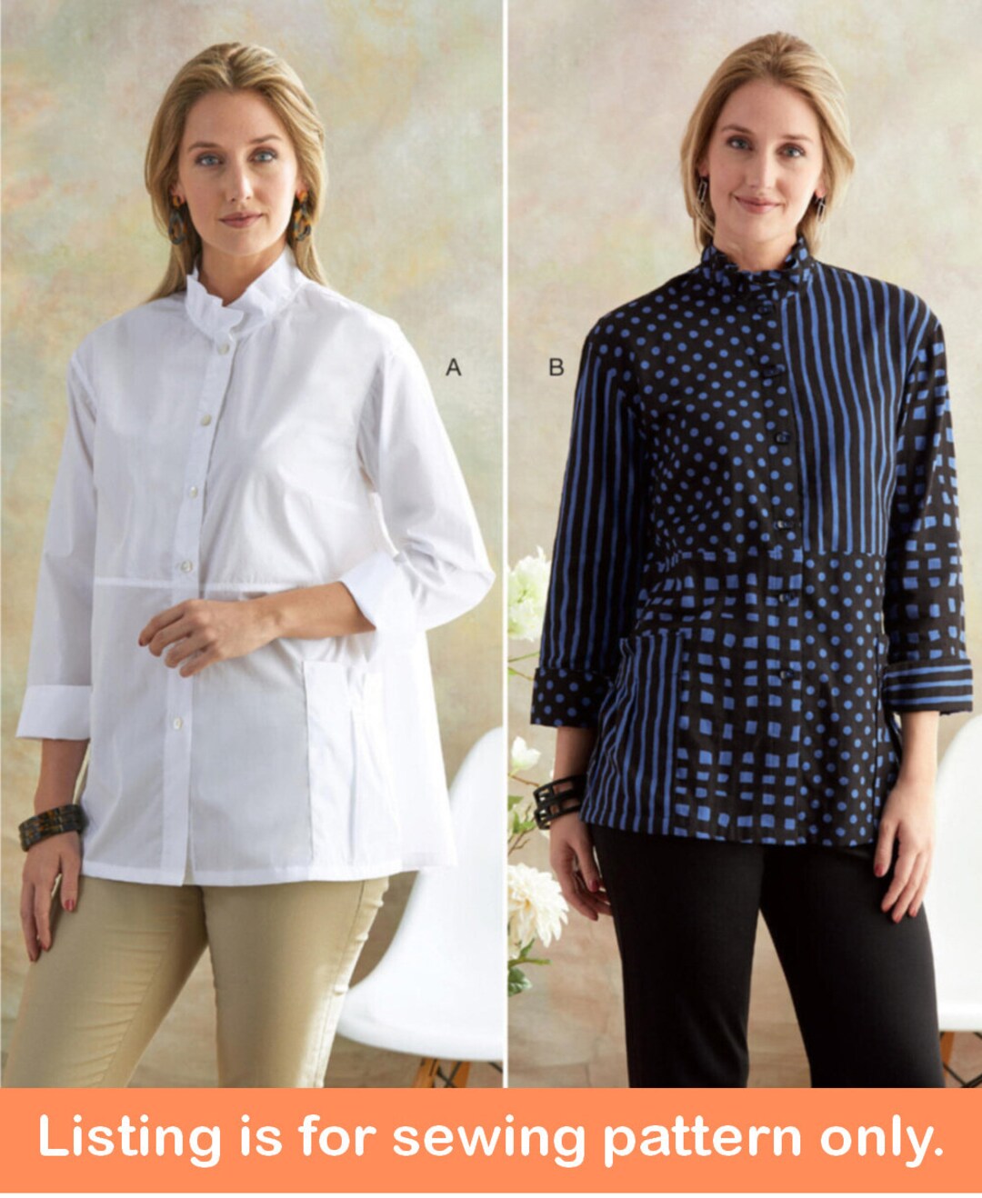 TOP SEWING PATTERN | Sew Womens Clothes Clothing | Button-down Shirt ...