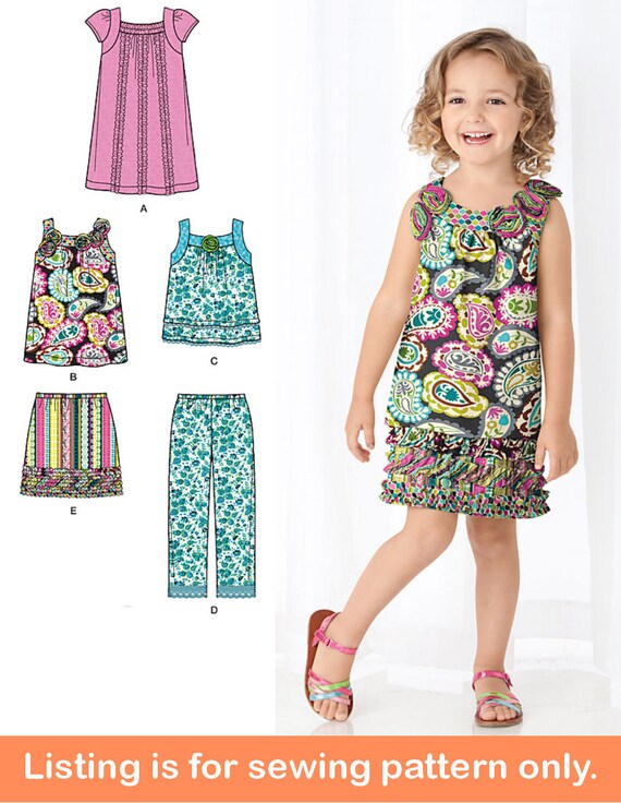 GIRLS SEWING PATTERN Sew Kids Clothes Clothing Dress Skirt - Etsy