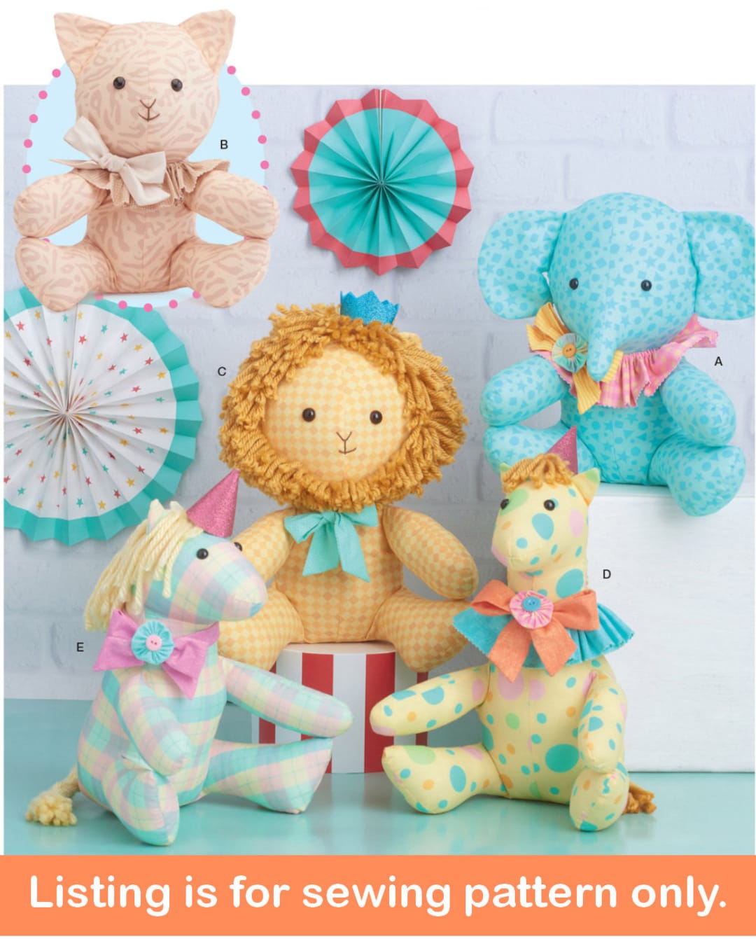 STUFFED ANIMAL Sewing PATTERN | Sew Cute Plush Soft Toy | Kids Girls ...
