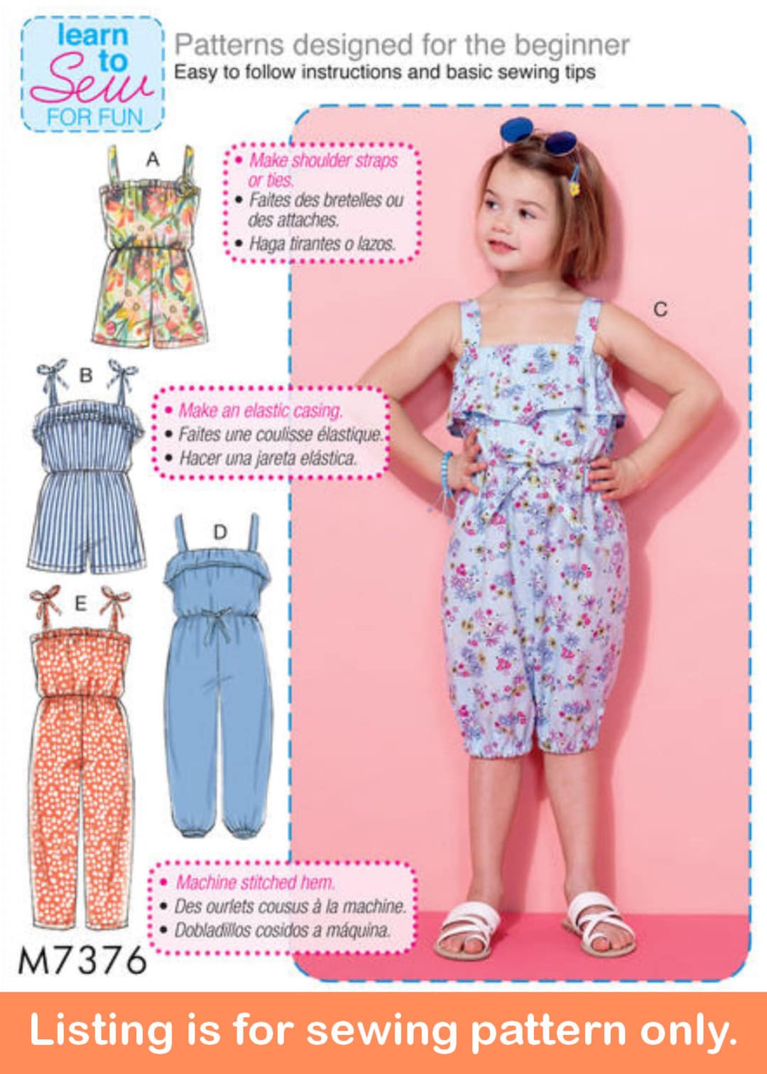 JUMPSUIT SEWING PATTERN |make Easy Girls Clothes | Simple Kids Clothing ...