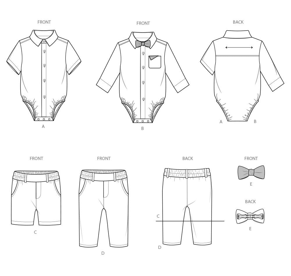 BOYS SEWING PATTERN | Sew Baby Clothes Infant Clothing | Button-down ...