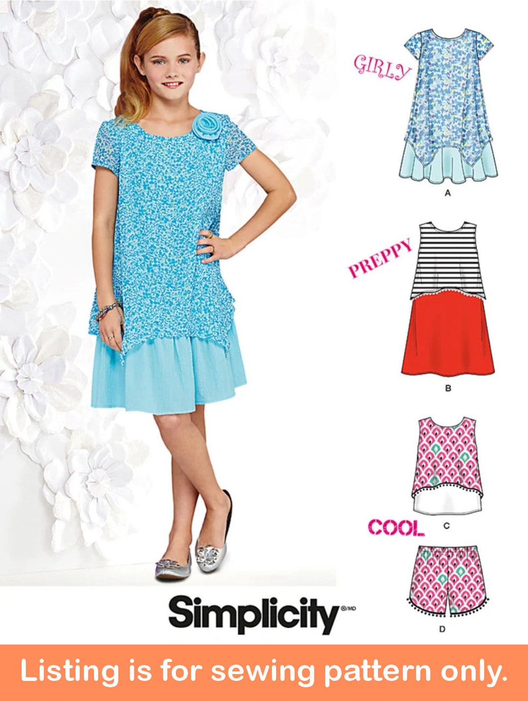 GIRLS SEWING PATTERN |make Tween Teen Clothes | Older Kids Teenager ...