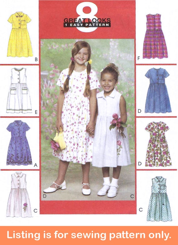 DRESS SEWING PATTERN Sew Girls Clothes Clothing Short | Etsy