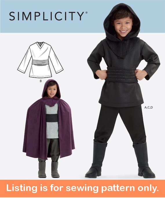 Female Jedi Costume Pattern SEWING PATTERN Simplicity 8074 STAR WARS