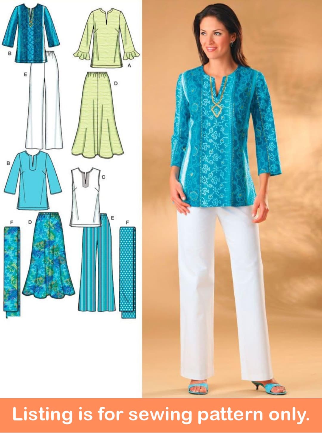 WOMENS SEWING PATTERN | Sew Easy Clothes Clothing | Shirt Tank Top ...