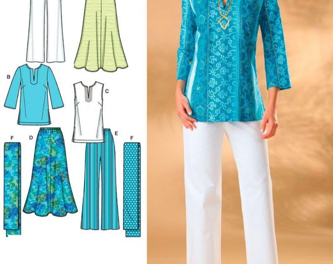 WOMENS SEWING PATTERN Sew Easy Clothes Clothing Shirt Tank Top Pants ...