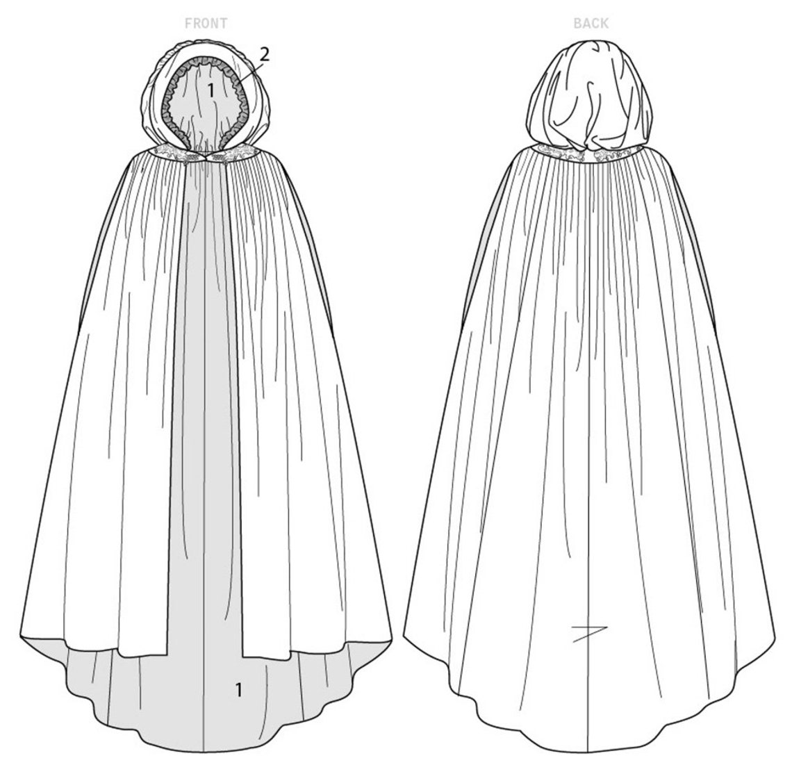 COSTUME SEWING PATTERN | Sew Women Halloween Outfit | Cape Cloak Hood ...