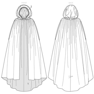 COSTUME SEWING PATTERN | Sew Women Halloween Outfit | Cape Cloak Hood ...