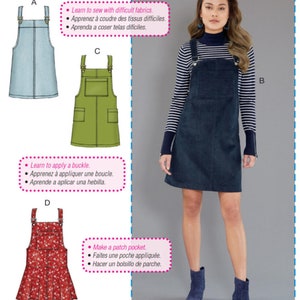 JUMPER SEWING PATTERN | Sew Women Misses Clothes Clothing | Overalls ...