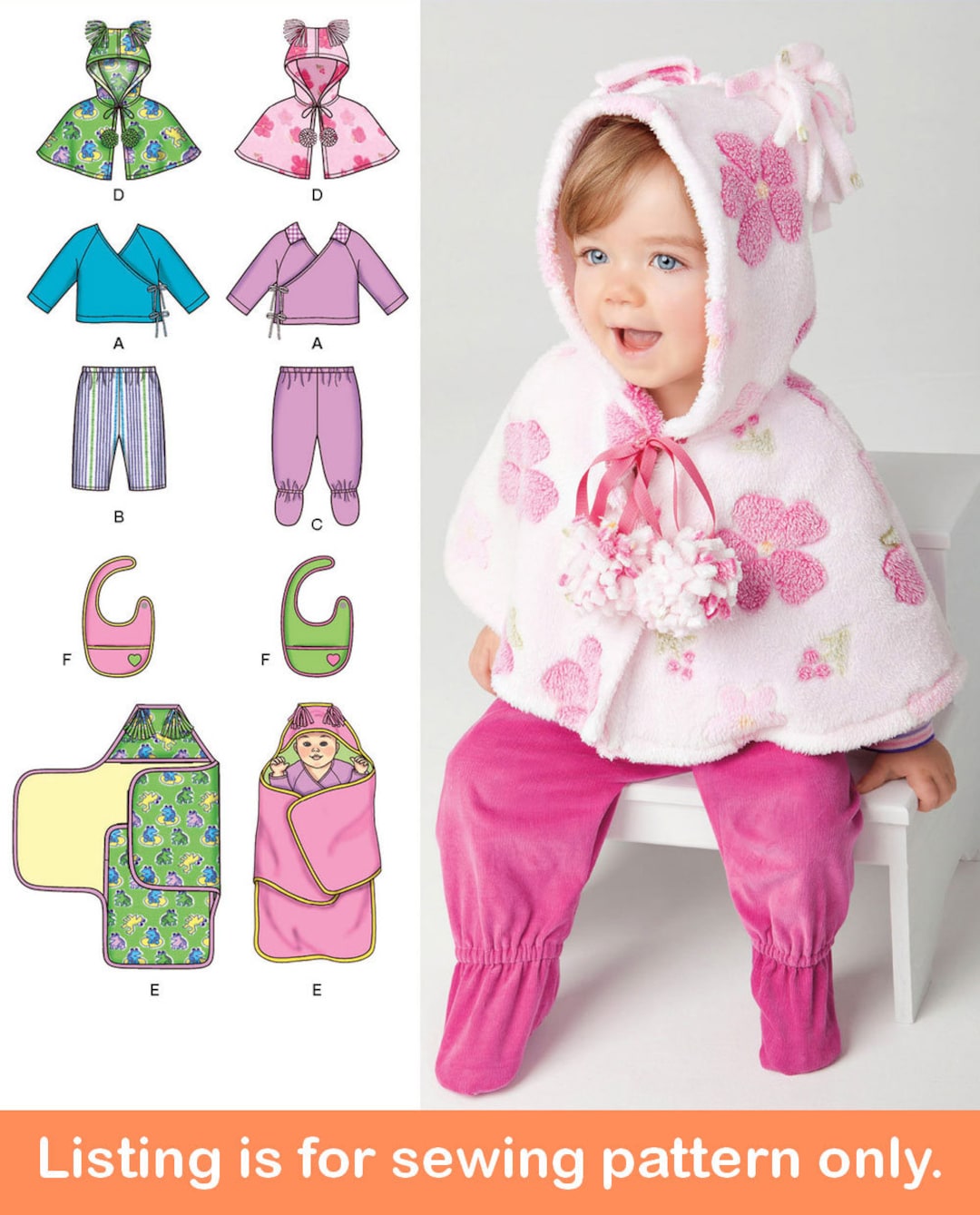 LAYETTE SEWING PATTERN | Sew Baby Boy Girl Clothes Infant Clothing ...