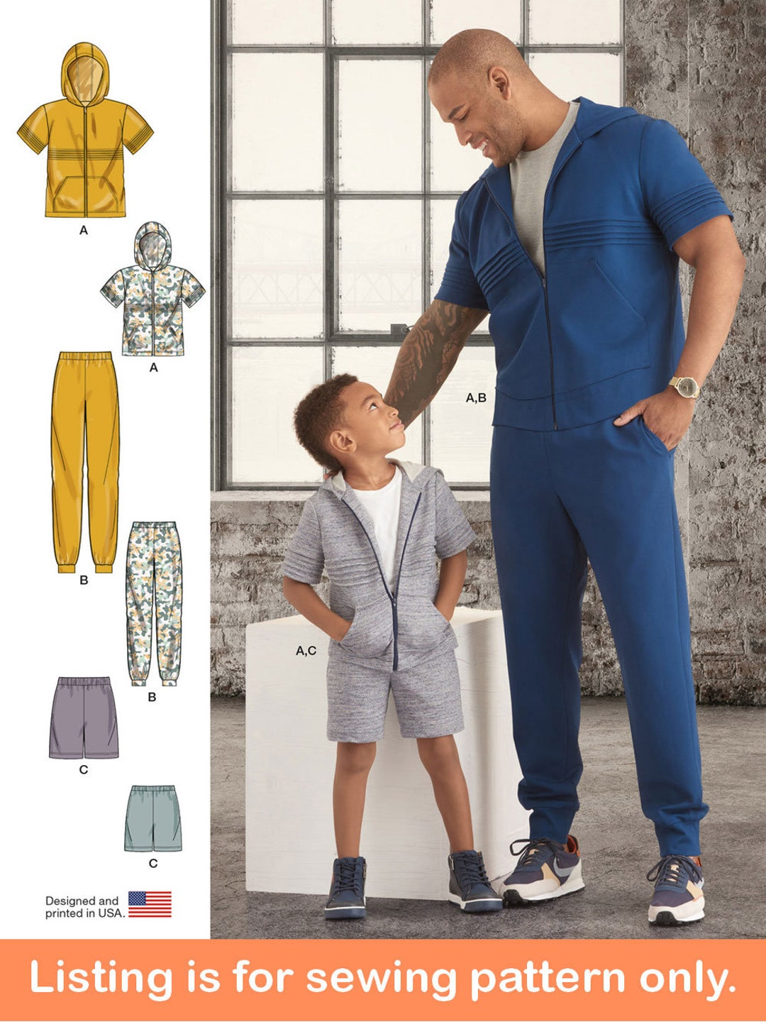 Father Son SEWING PATTERN | Sew Men Boys Matching Clothes Clothing ...