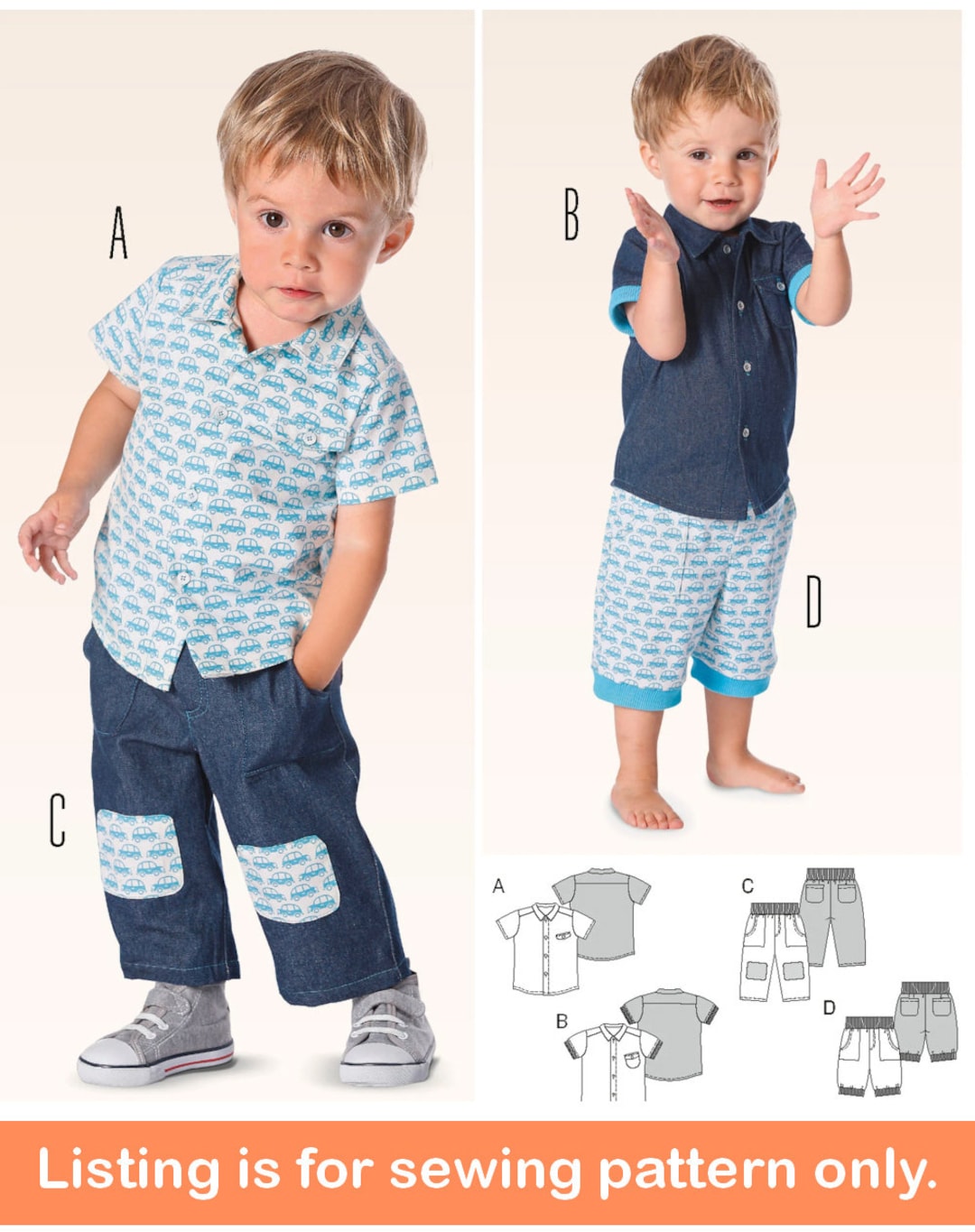 BOYS SEWING PATTERN | Make Summer Fall Clothes | Kids Baby Clothing ...