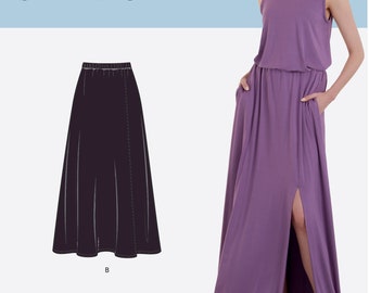 Split Skirt Sewing Pattern - Etsy