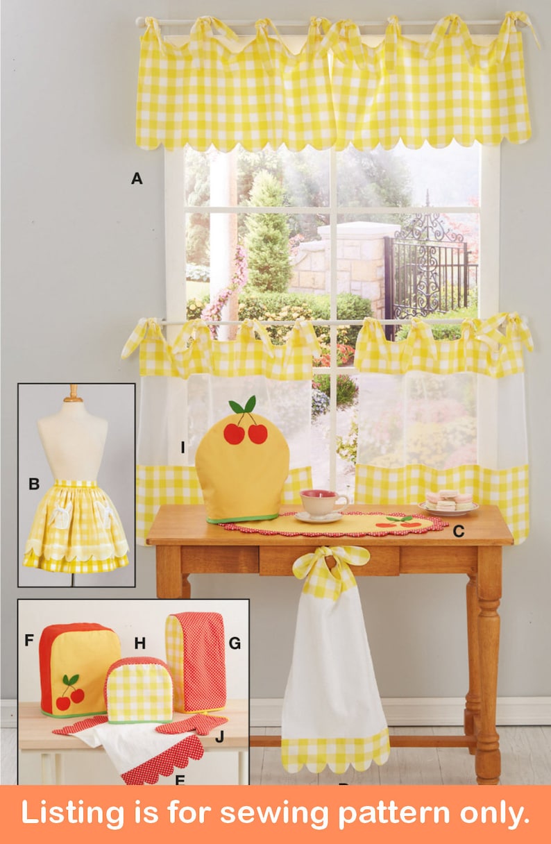 KITCHEN SEWING PATTERN Sew Cooking Accessories Half Apron - Etsy