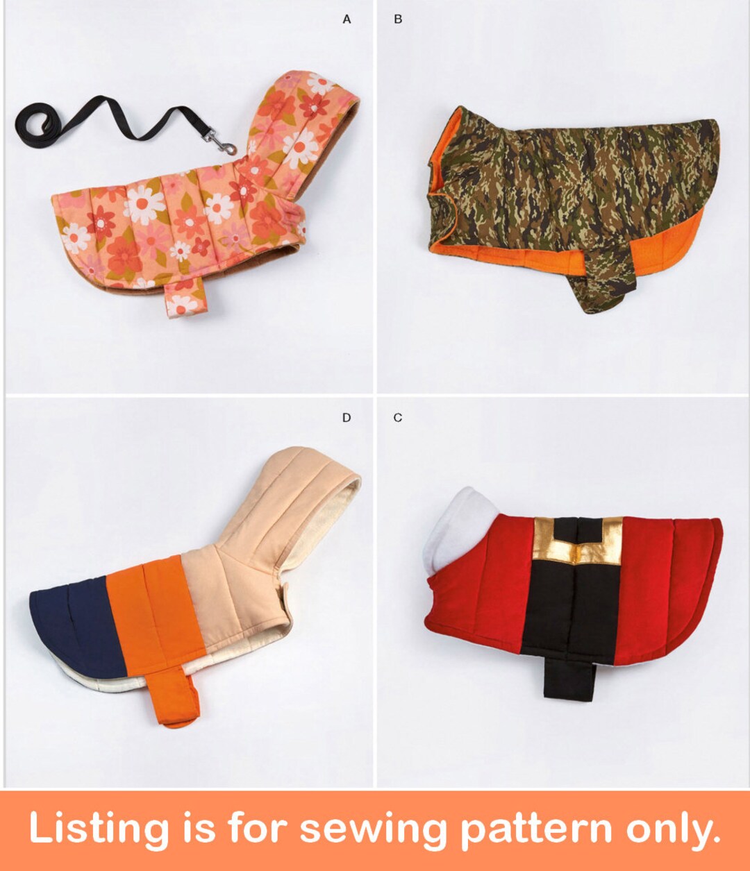 PET SEWING PATTERN | Make Dog Clothes Puppy Clothing L Coat Jacket ...