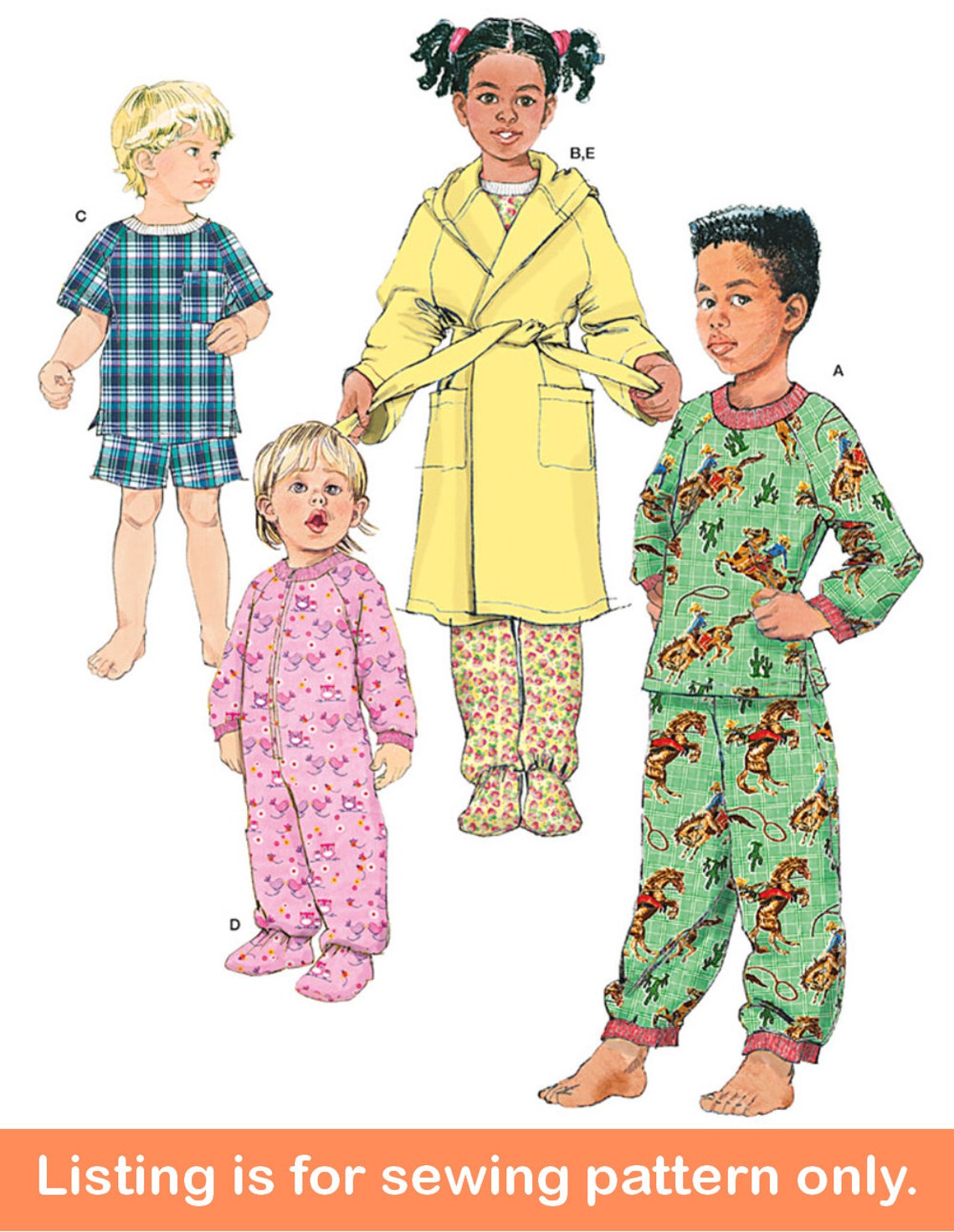 PAJAMAS SEWING PATTERN | Make Boys Girls Clothes | Kids Toddler ...