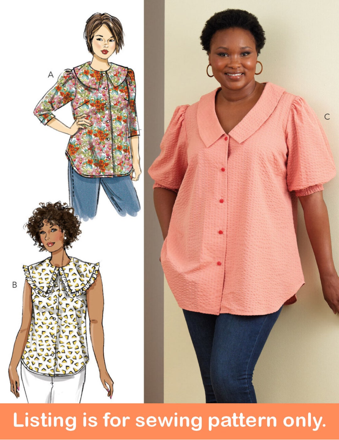 Sale!! SHIRT SEWING PATTERN | Sew Womens Clothes Clothing | Blouse ...