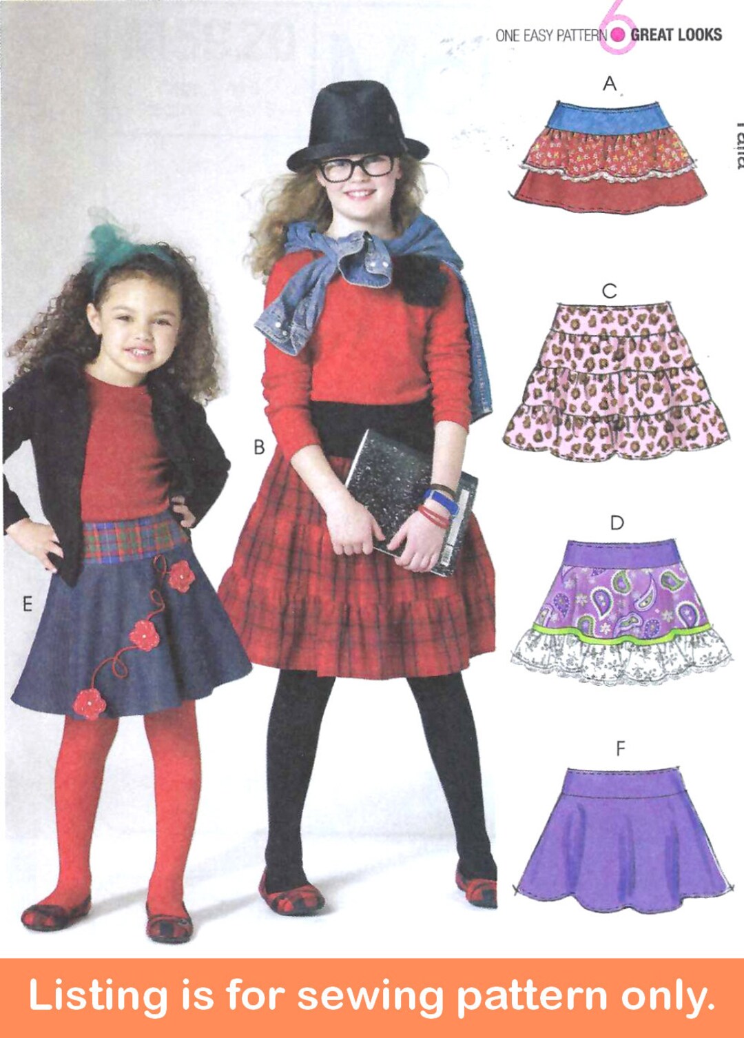 Sale!! SKIRT SEWING PATTERN | Sew Girls Clothes Clothing | Ruffle ...