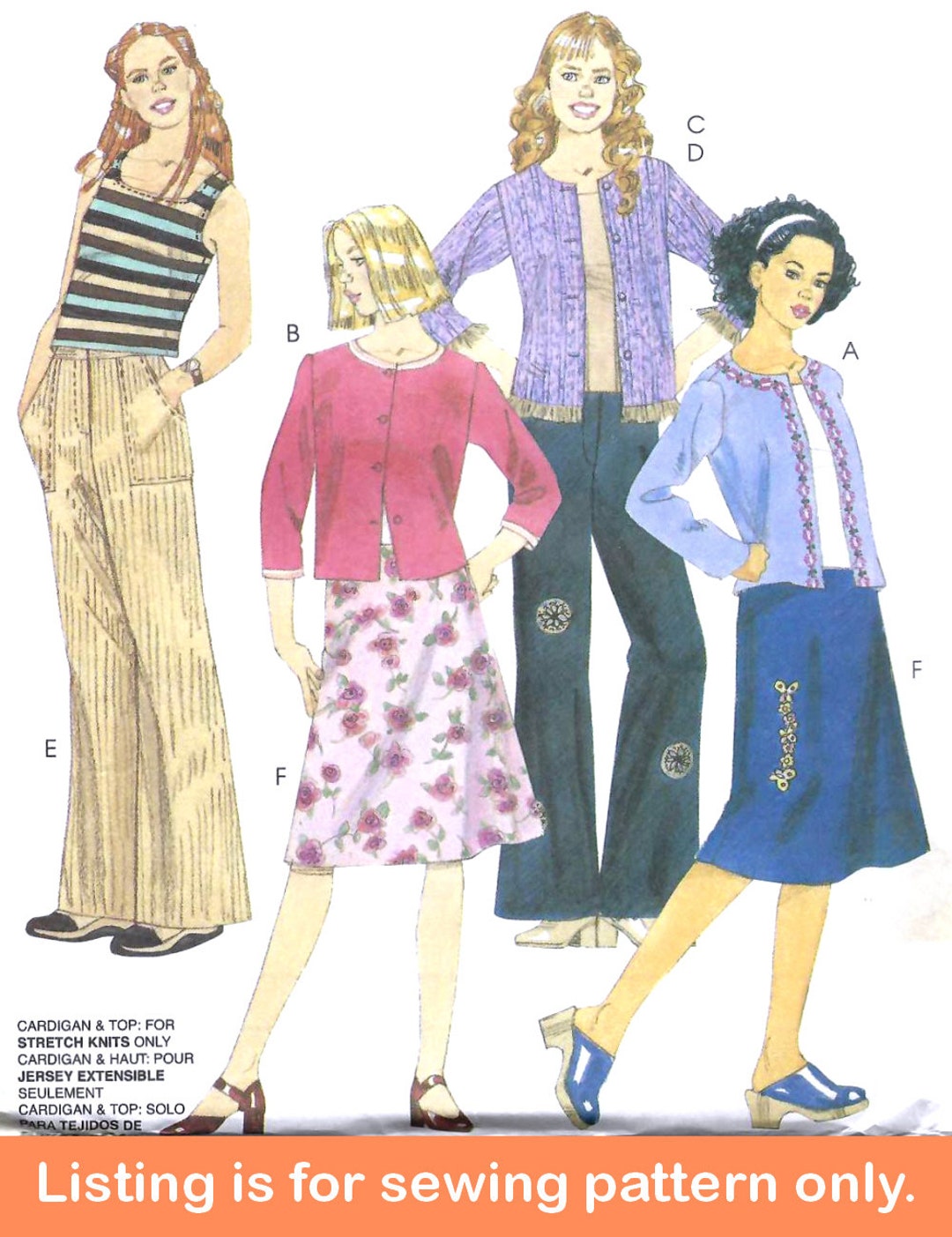 GIRLS SEWING PATTERN | Sew Tween Teen Clothes Clothing | Cardigan Tank ...