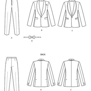 SUIT SEWING PATTERN | Sew Men Clothes Clothing | Tuxedo Jacket Coat ...
