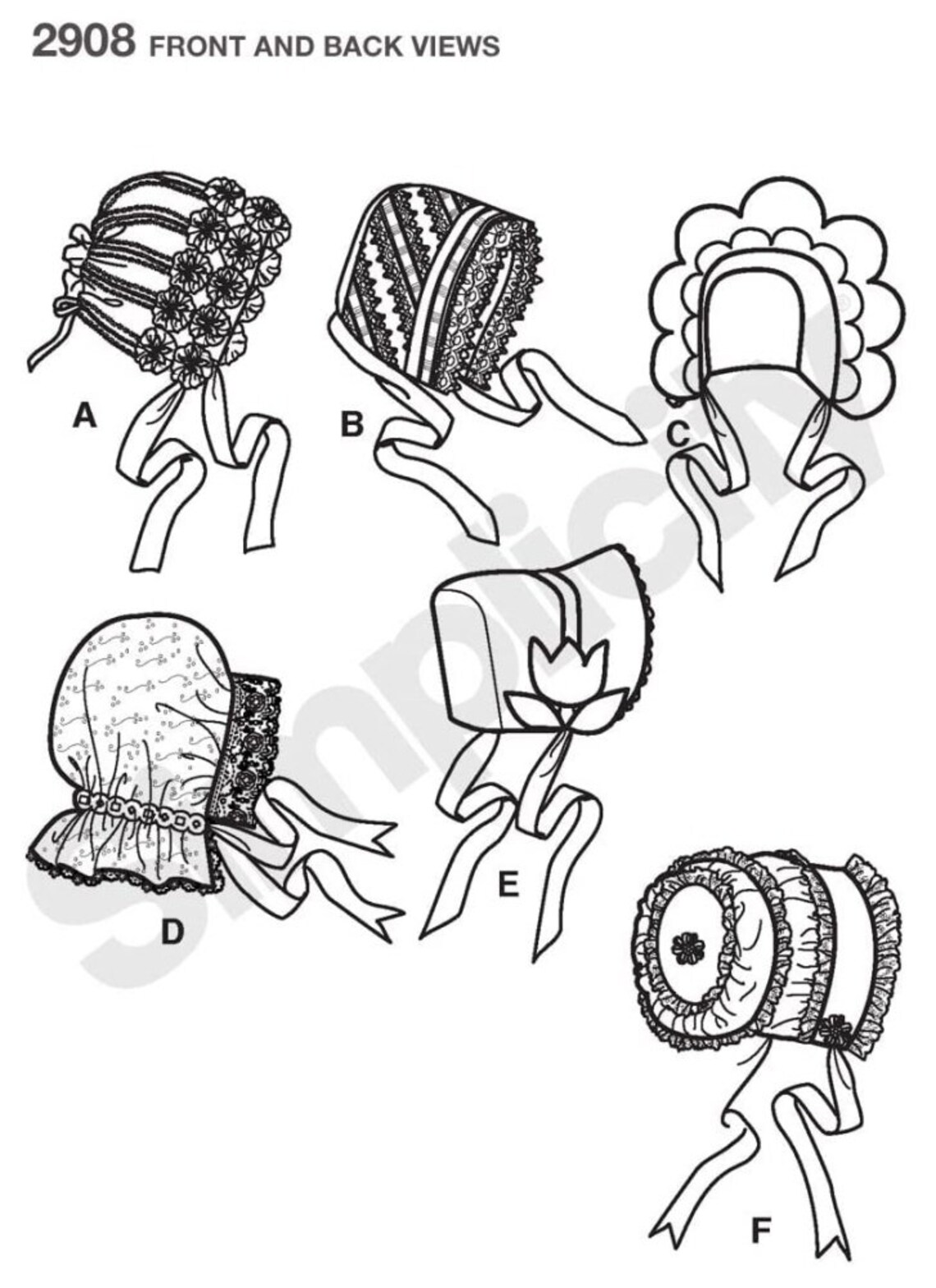 BONNET SEWING PATTERN Sew Girls Boys Clothes Clothing - Etsy