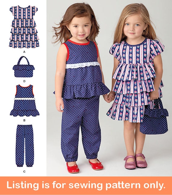 GIRLS SEWING PATTERN Sew Summer Clothes Clothing Toddler | Etsy