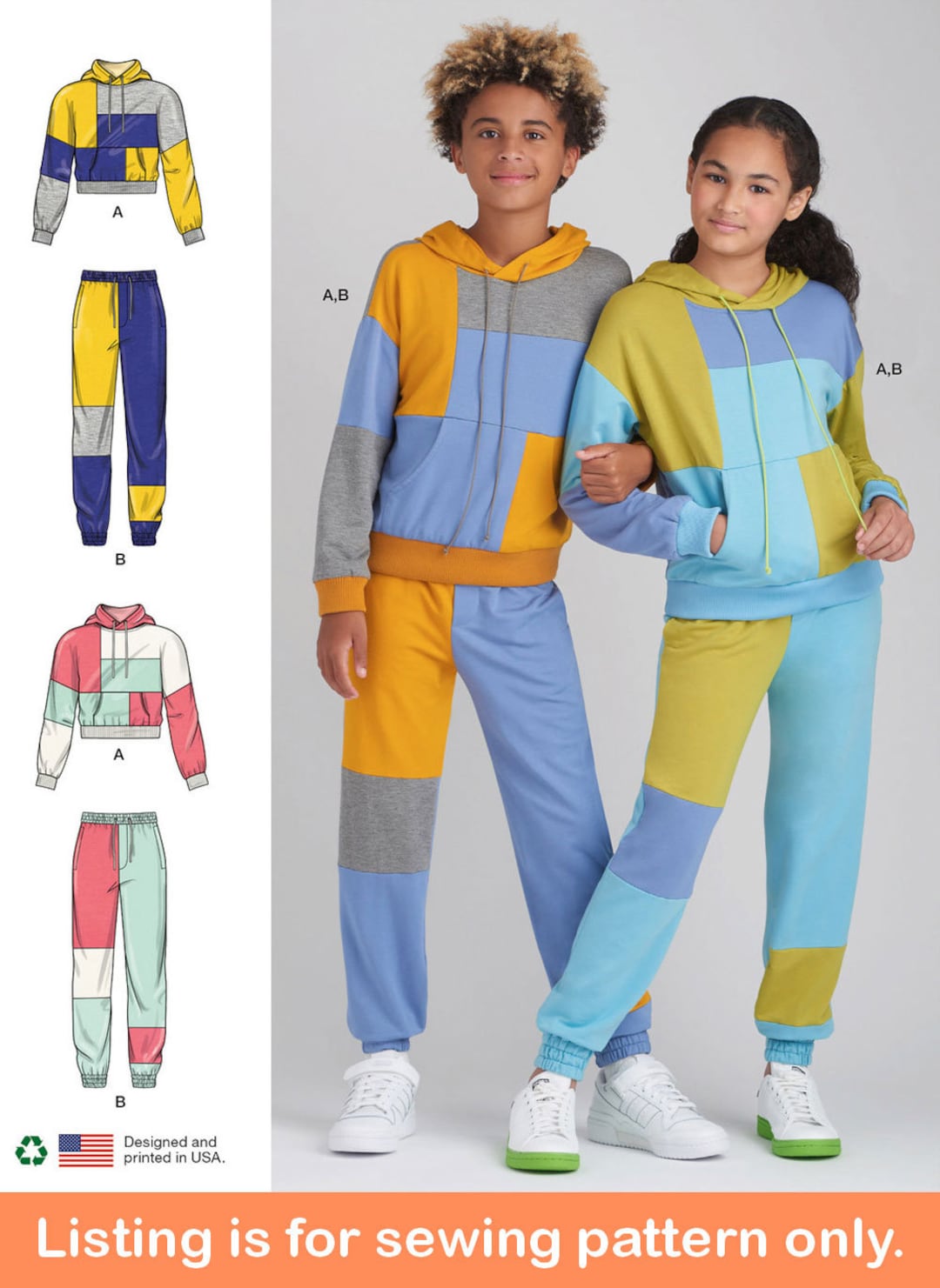 SWEATSUIT SEWING PATTERN | Sew Boys Girls Clothes Clothing | Sweatpants ...